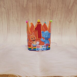 Word Party birthday hat-First birthday Hat-1st Birthday Crown | Etsy