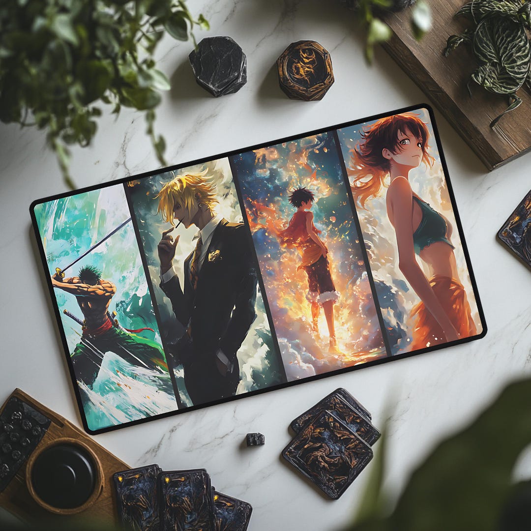 One Piece Gaming Desk Mat, Monkey D. Luffy, Zoro, Sanji, Nami One Piece ...