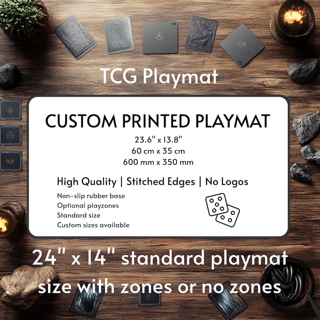 Custom Playmat, Personalized TCG Playmat With Zones, MTG Playmat ...