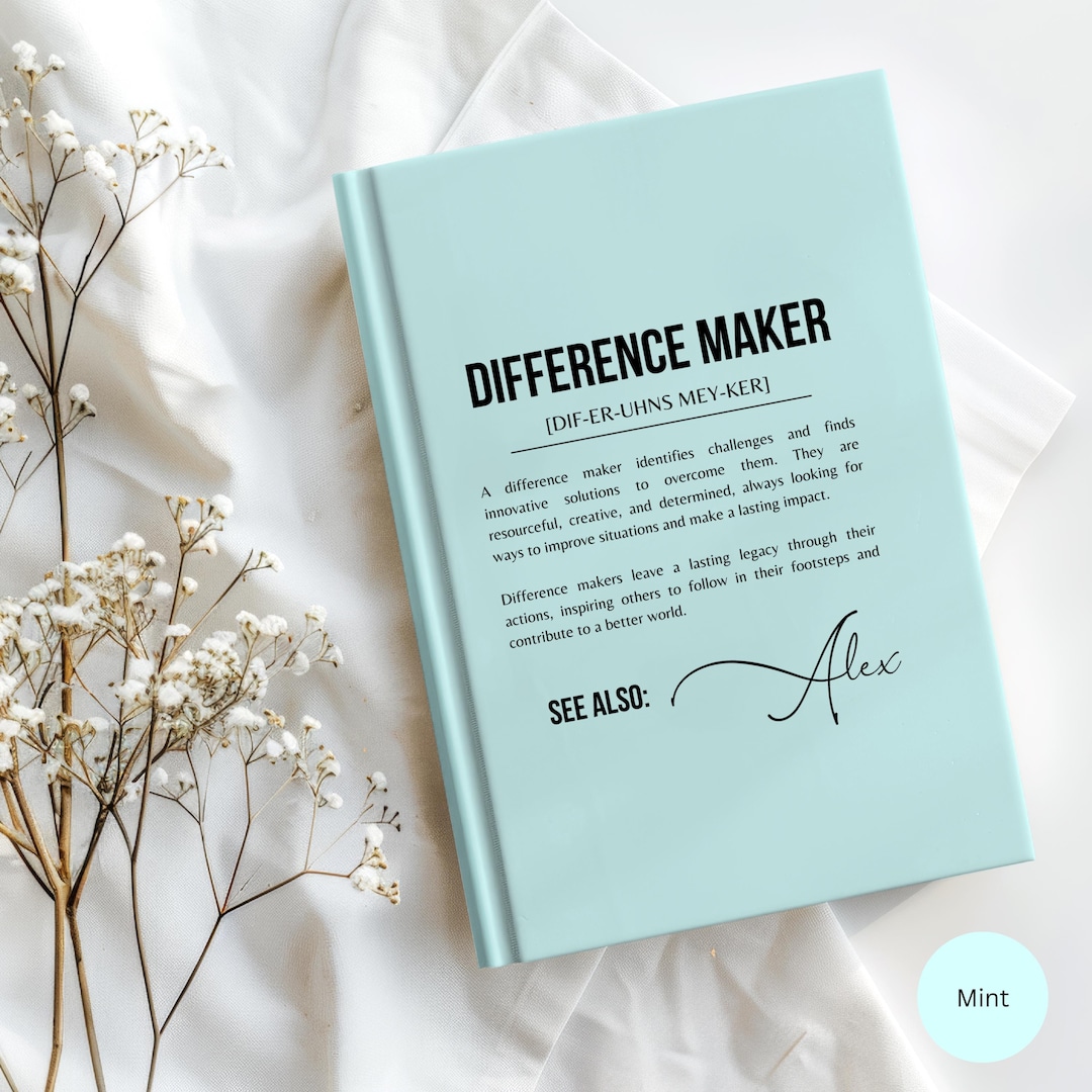 Difference Maker Journal | Personalized Custom Journaling Notebook ...