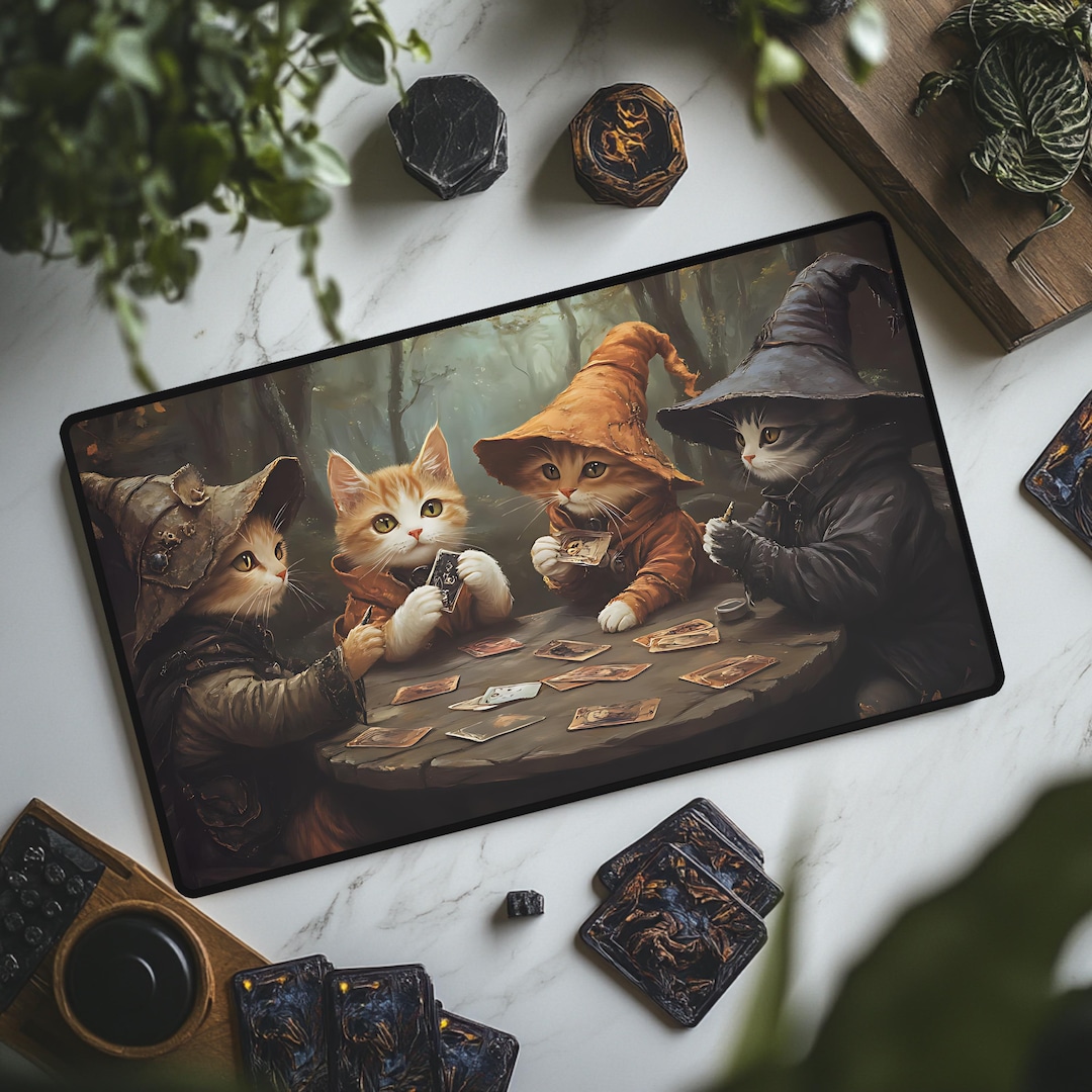 Cats MTG Playmat: TCG and MTG Gamer Desk Mat With Optional Zones - Etsy