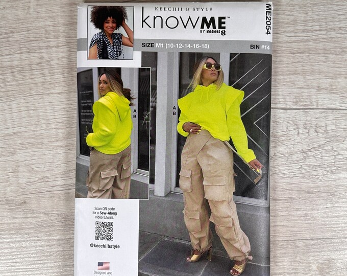 Know Me Sewing Pattern 2054, Misses' and Women's Sweatshirt and Cargo ...