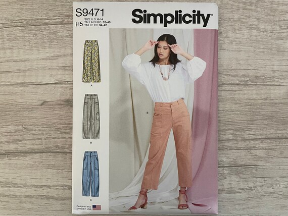 Simplicity Sewing Pattern 9471 Misses' Pants | Etsy