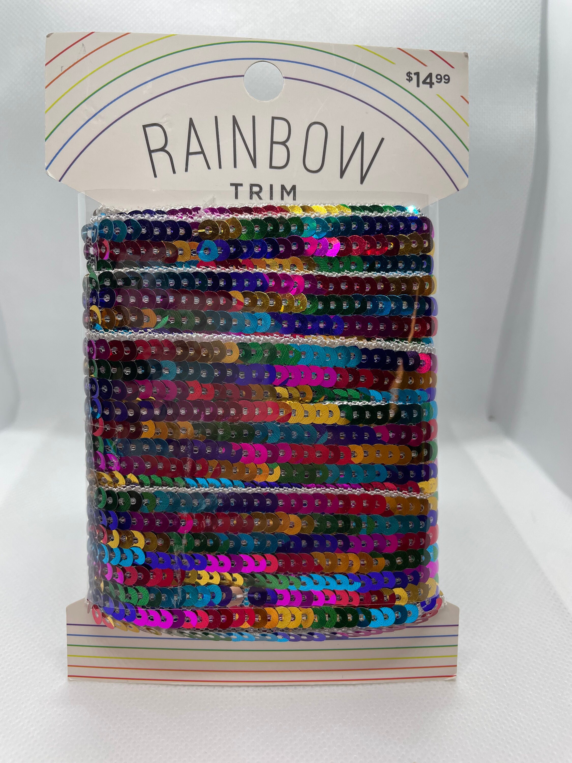 Rainbow Trim Sequin Trim Fringe | Etsy