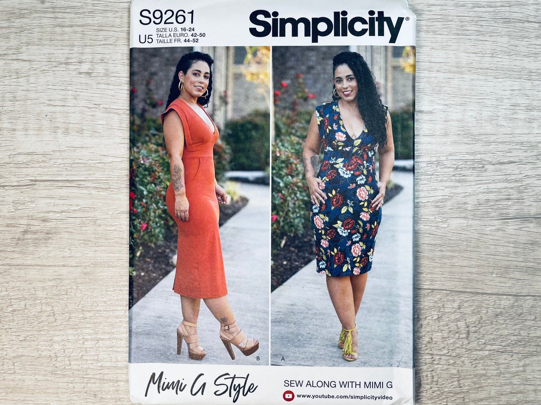 Simplicity Sewing Pattern 9261, Mimi G Style, Misses' Knit Dresses - Etsy