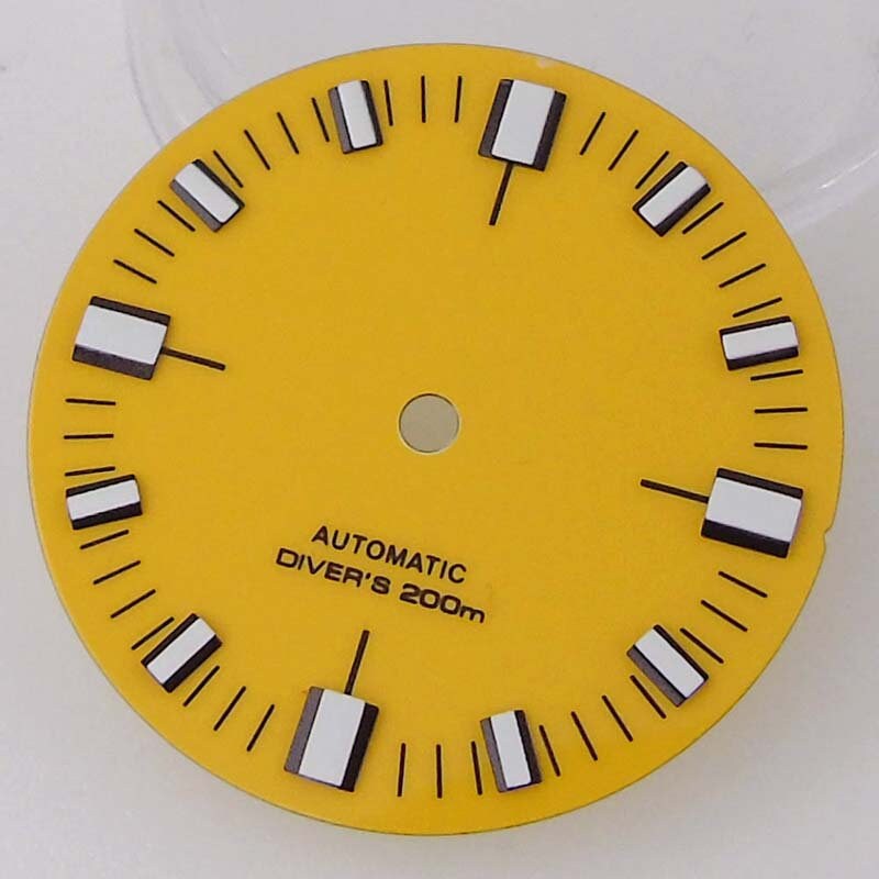 Modified Watch Parts 28.6mm Blue Orange Yellow Dial Shell Dial Hands ...