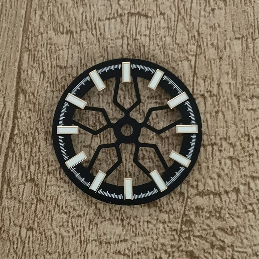 Modified Watch Accessories Dial 28.5MM Skeleton Wheel Bone Dial Green ...