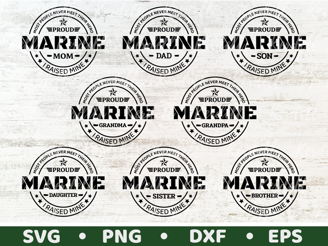 Proud Marine SVG Proud Marine Family Bundle Svg Proud - Etsy