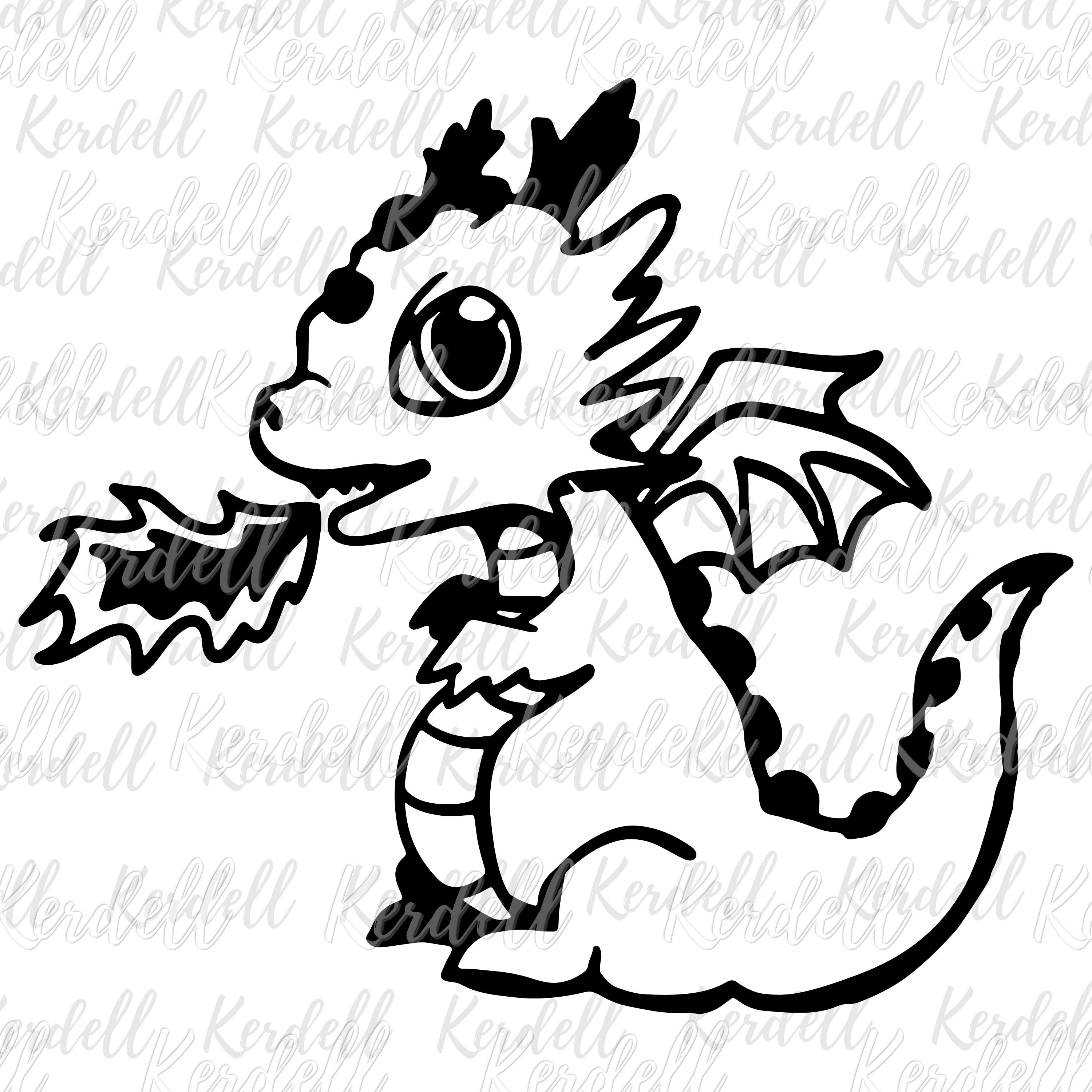 Dragon SVG, Fire Breathing Dragon Svg, Fantasy SVG, Cute Mythical ...