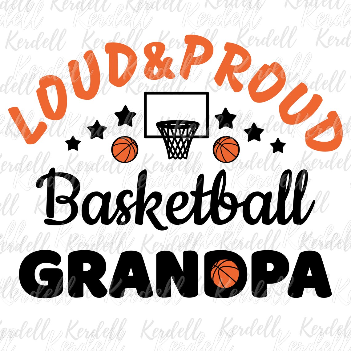 Loud and Proud Basketball Grandpa SVG, Basketball Grandpa Svg, Cheer ...