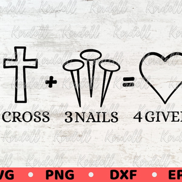 3 Nails Cross Svg - Etsy