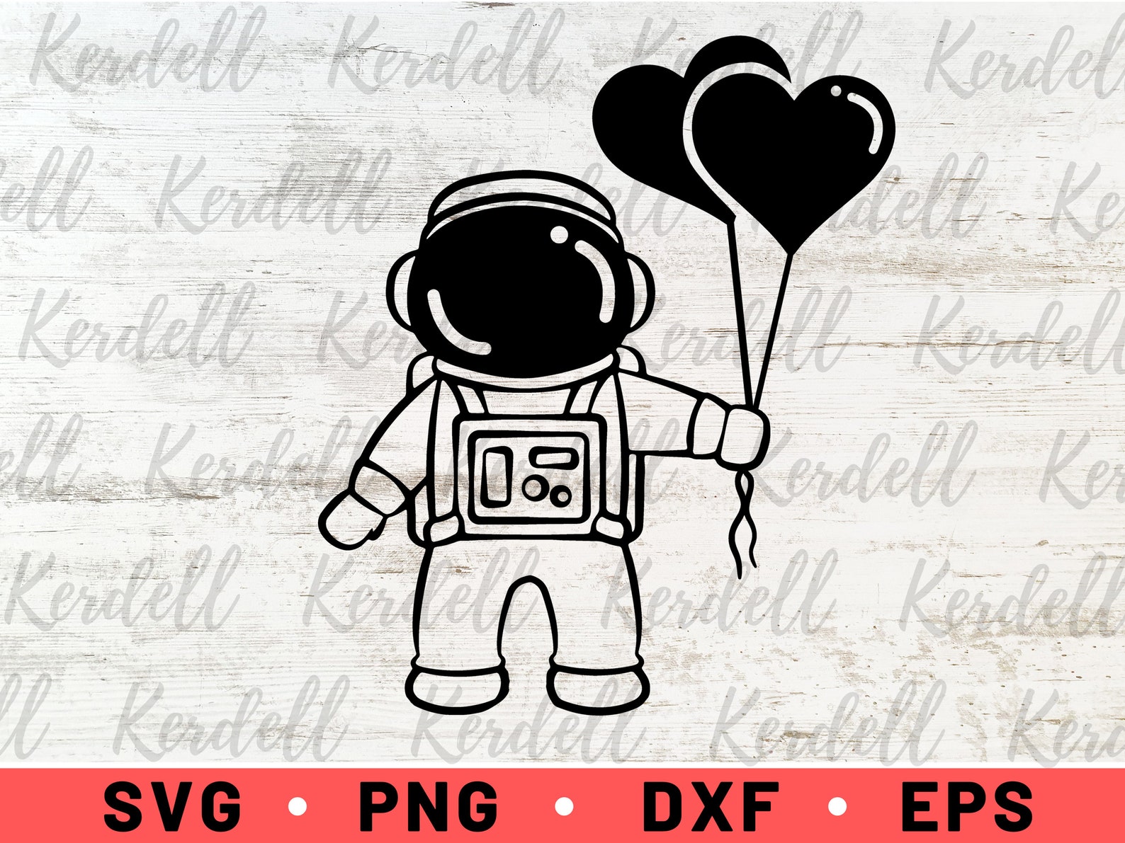 Spaceman With Heart SVG Cute Astronaut Svg Valentine's | Etsy