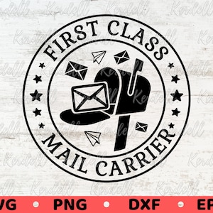 First Class Mail Carrier SVG, Post Office SVG, Mail Box SVG, Mailman ...