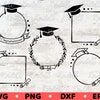 Graduation Frames SVG Bundle, Graduation Wreaths Svg, Class of 2024 ...