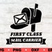First Class Mail Carrier SVG Post Office SVG Mail Box SVG - Etsy