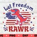 Let Freedom Rawr SVG, 4th of July Dinosaur Svg, Fireworks T-rex Svg ...