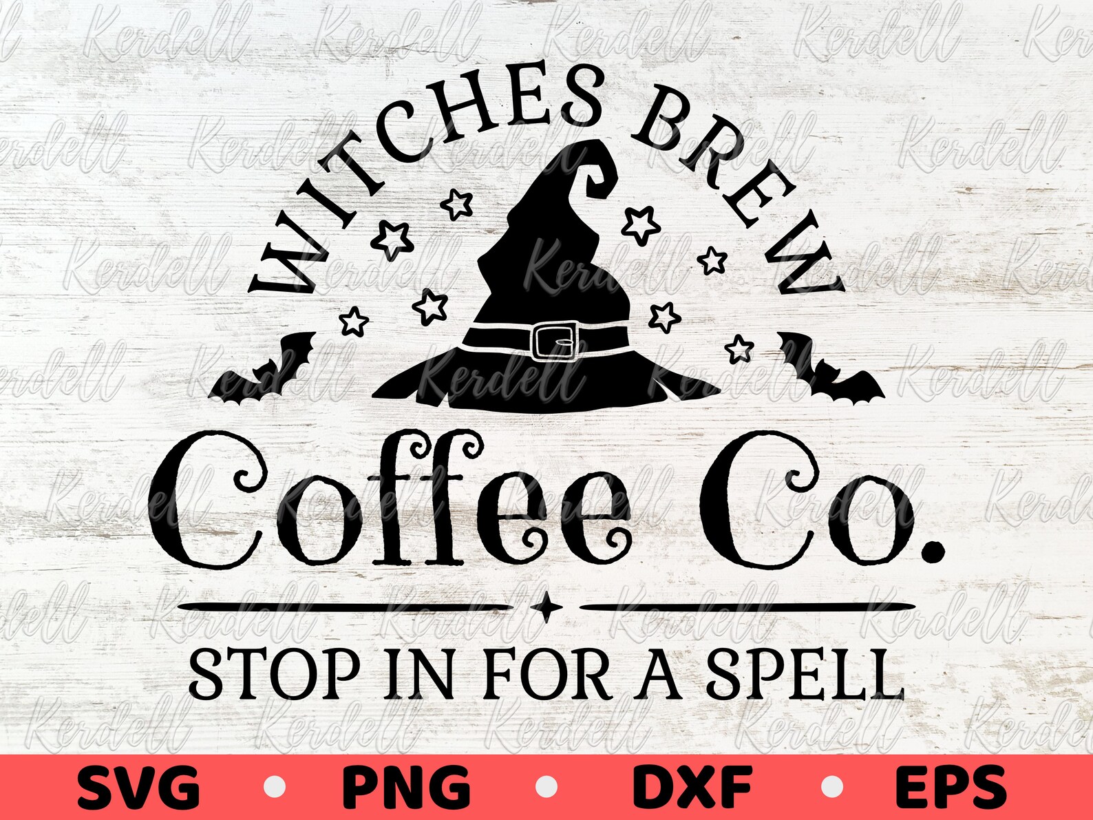 Witches Brew Coffee Co Stop in for a Spell SVG, Halloween Witch SVG ...