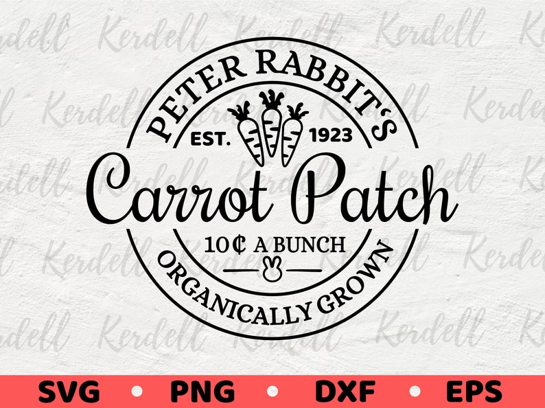 Peter Rabbit Carrots Patch SVG Easter Bunny SVG Carrot | Etsy