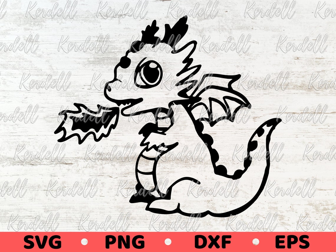 Dragon SVG, Fire Breathing Dragon Svg, Fantasy SVG, Cute Mythical ...