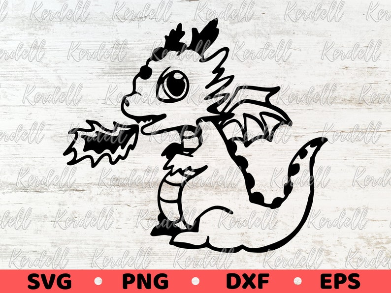 Dragon SVG, Fire Breathing Dragon Svg, Fantasy SVG, Cute Mythical ...