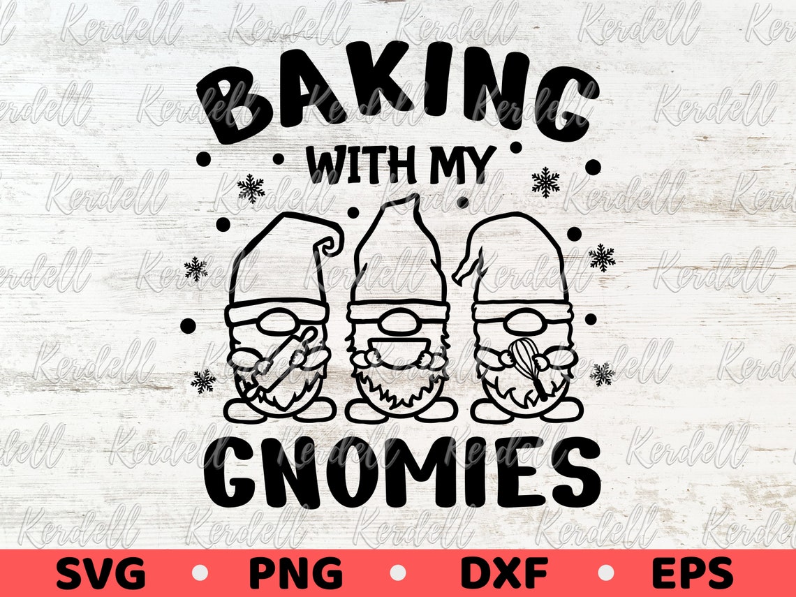 Baking With My Gnomies SVG Cute Gnome Christmas Gift Svg - Etsy