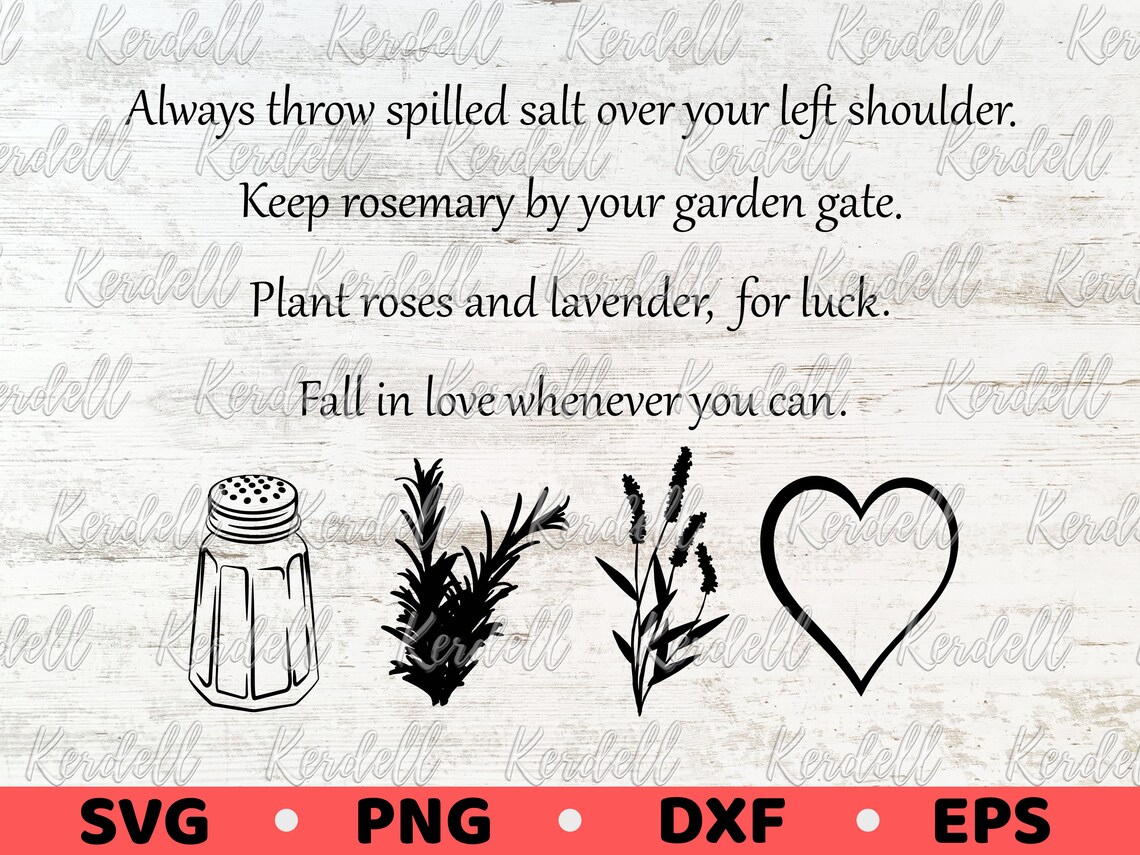 Practical Magic Quote SVG Always Throw Salt Over Your Left - Etsy