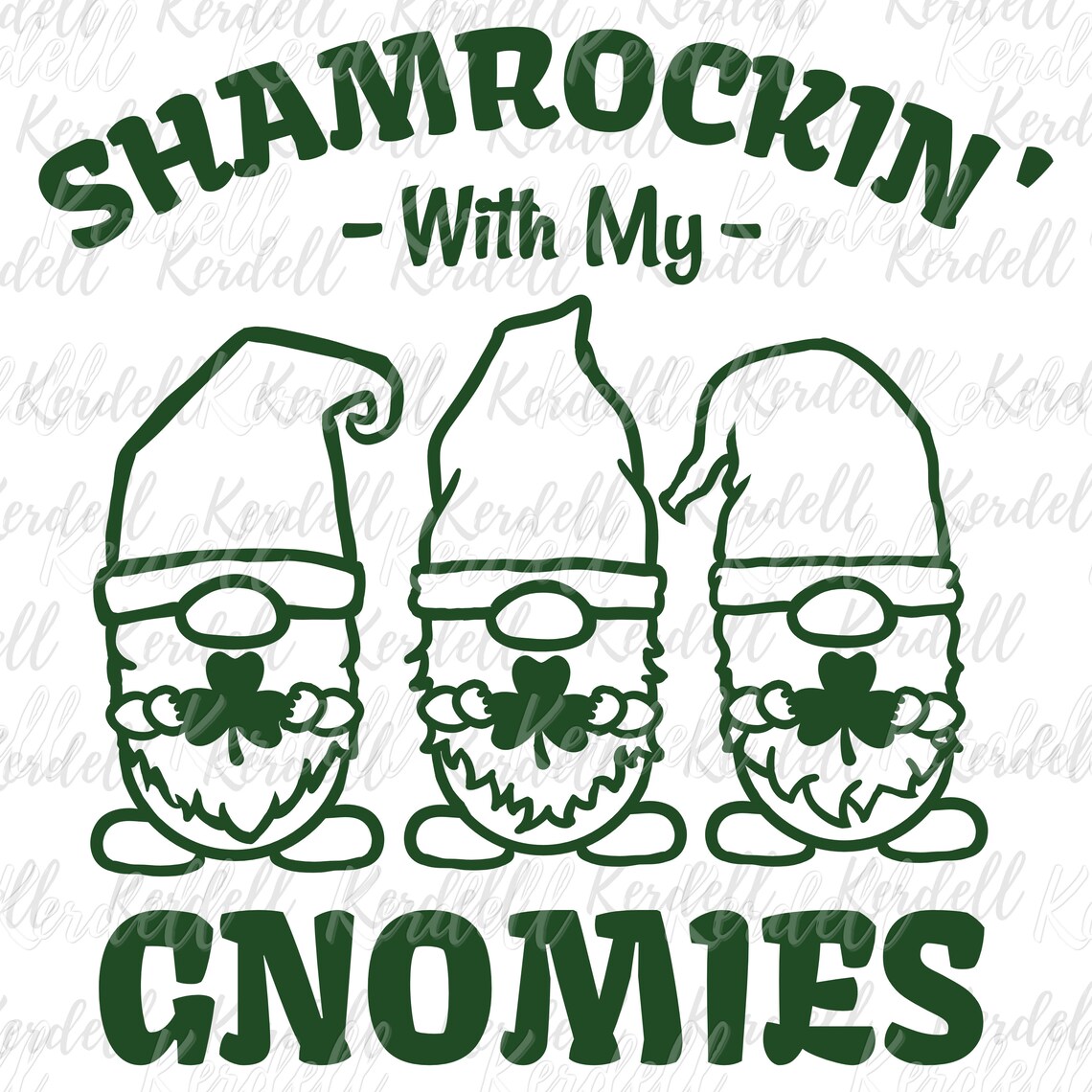 Shamrockin' With My Gnomies SVG, Funny St. Patrick’s Day Svg, St ...
