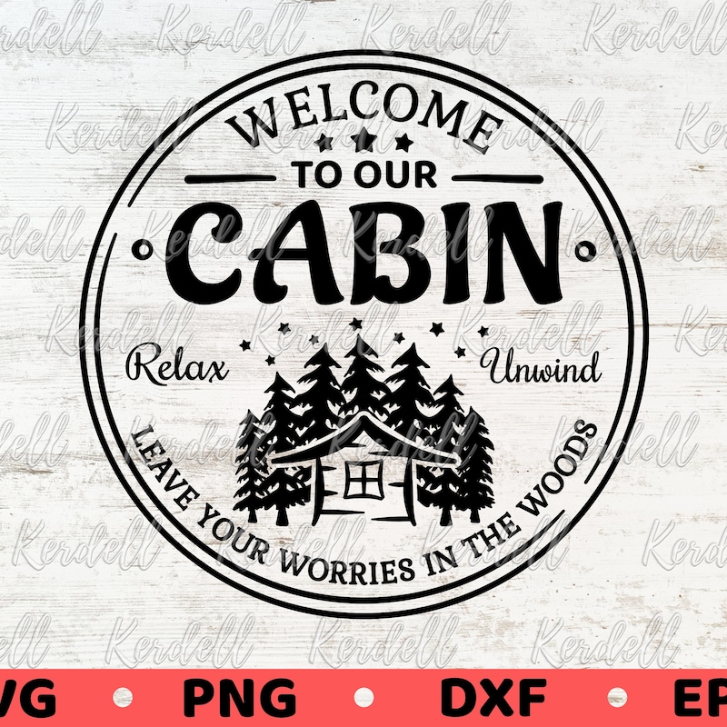 Round Cabin Welcome Sign - Etsy