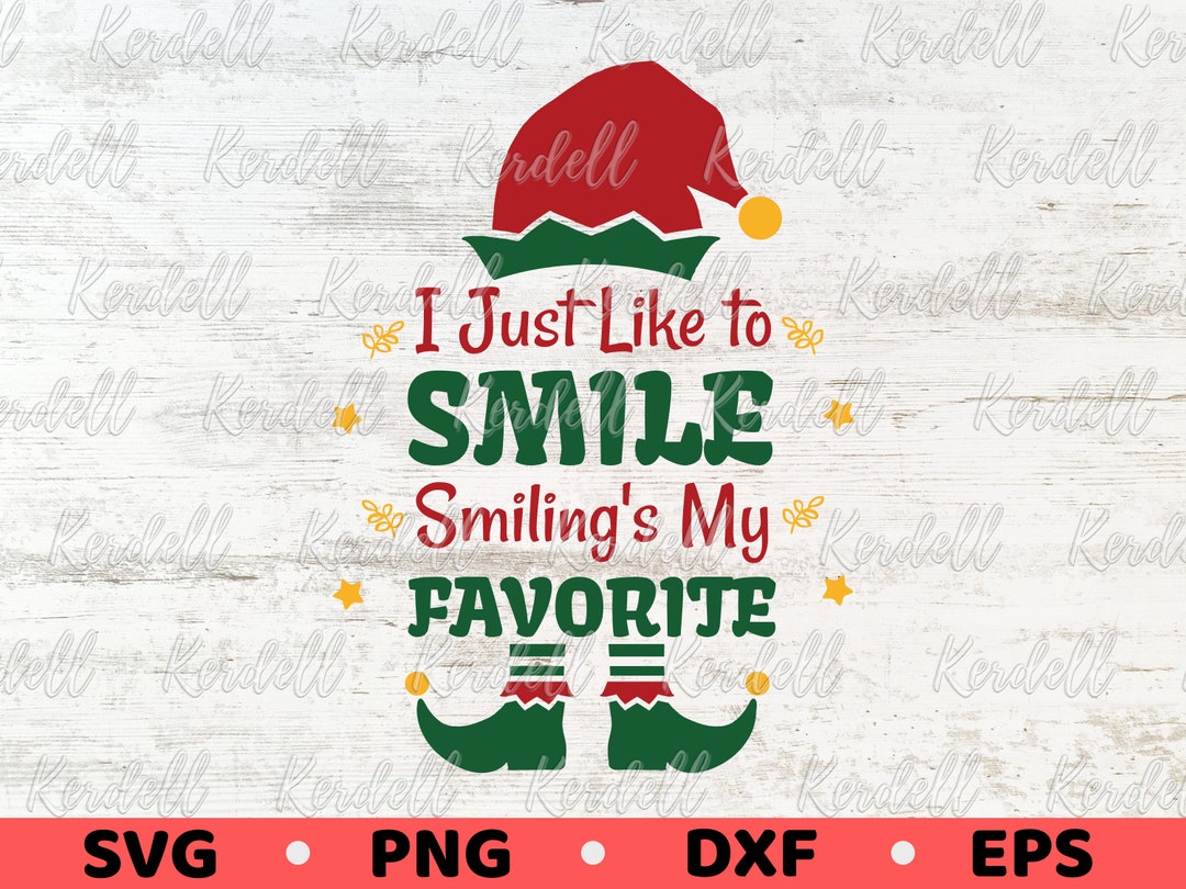 I Just Like to Smile Smiling's My Favorite SVG Christmas - Etsy
