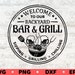 Welcome Backyard Bar and Grill Sign SVG, Backyard BBQ Svg, Vintage ...