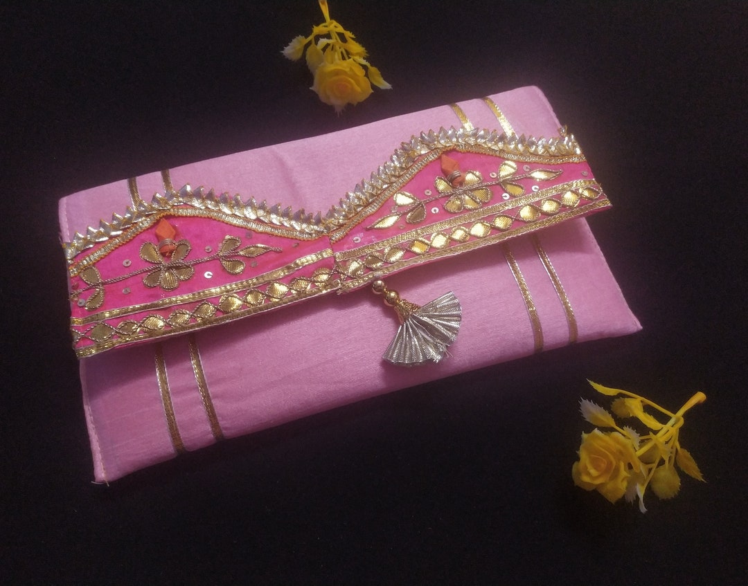 This is Indian Pink and Gold Colour Decorative Handmade Work Tassels ...