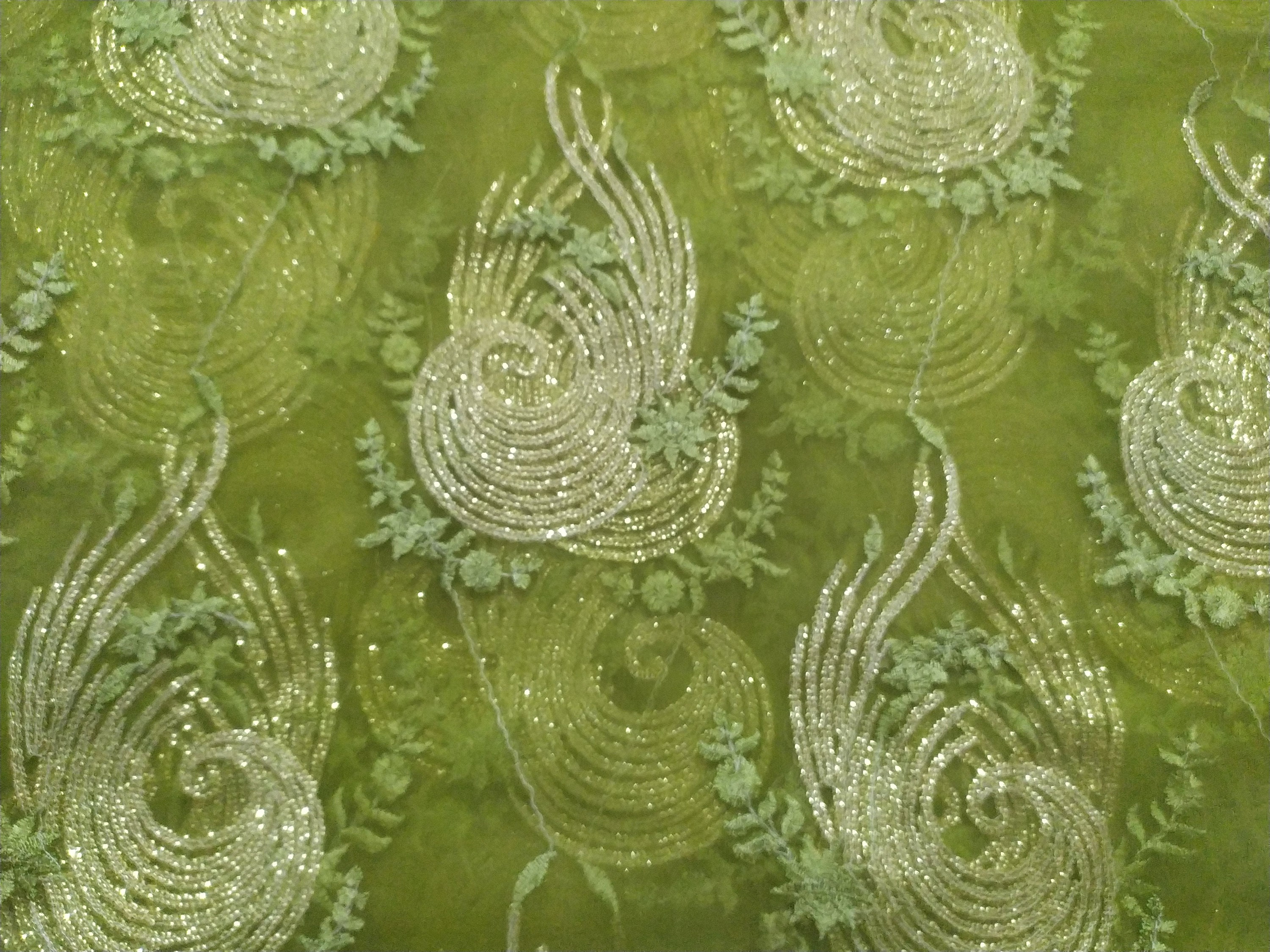 BY Yard Indian Olive Green Colour Net Fabric Sequin - Etsy