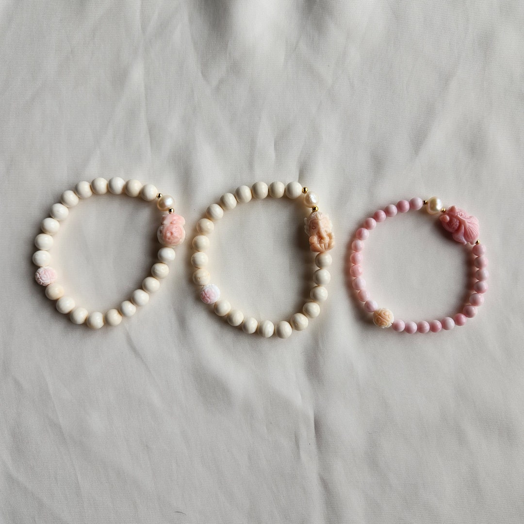 100% Natural Genuine Real Real Freshwater Pearl + Pink Conch Shell ...