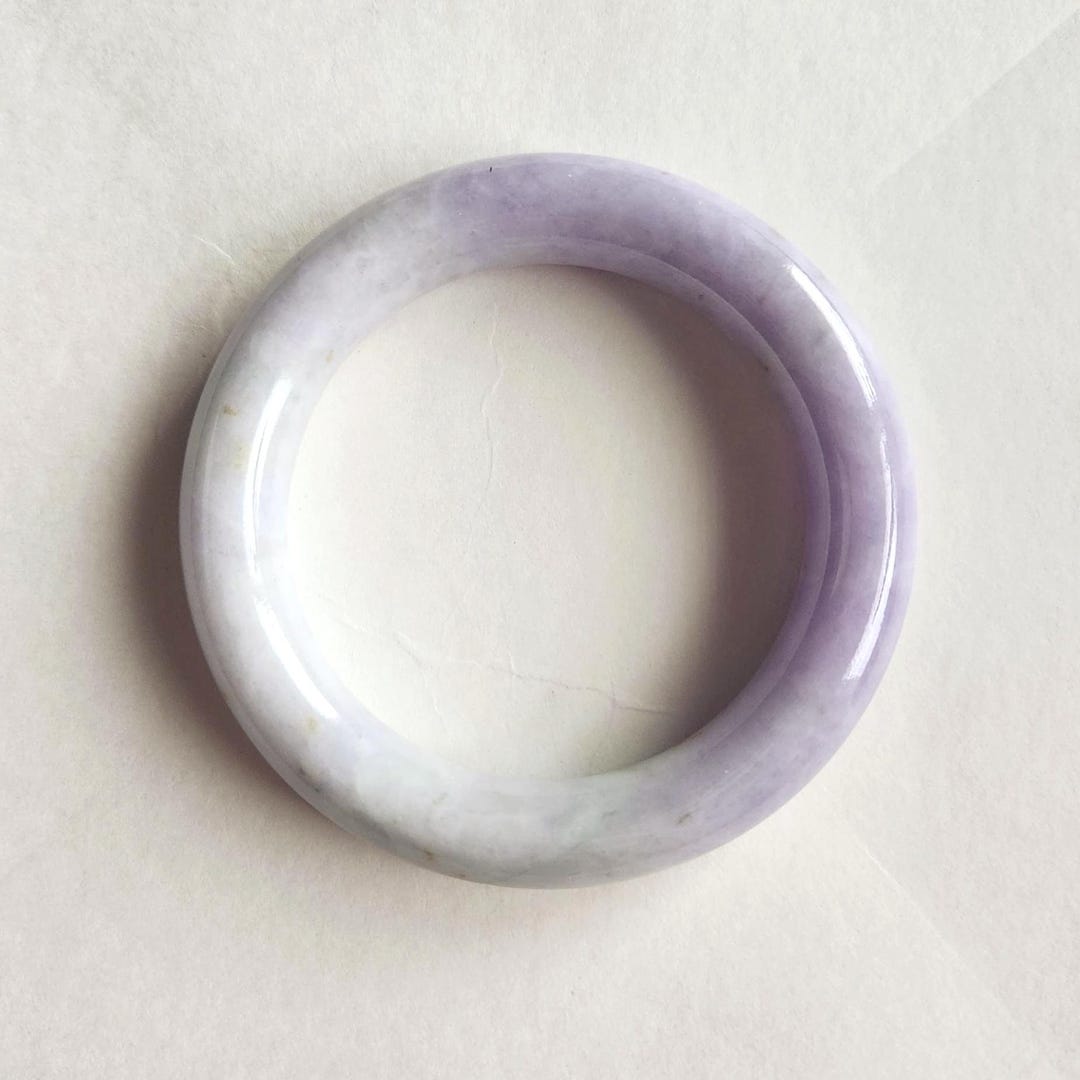 54.5mm Grade A Purple Jadeite Cylinder Bangle Natural Burmese Jade - Etsy