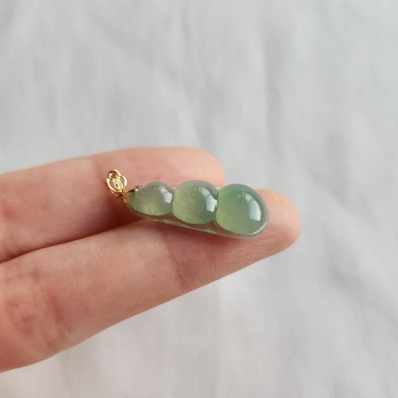 Grade A Jadeite Pendant Natural Burmese Jade 18K Gold Bail High Icy ...