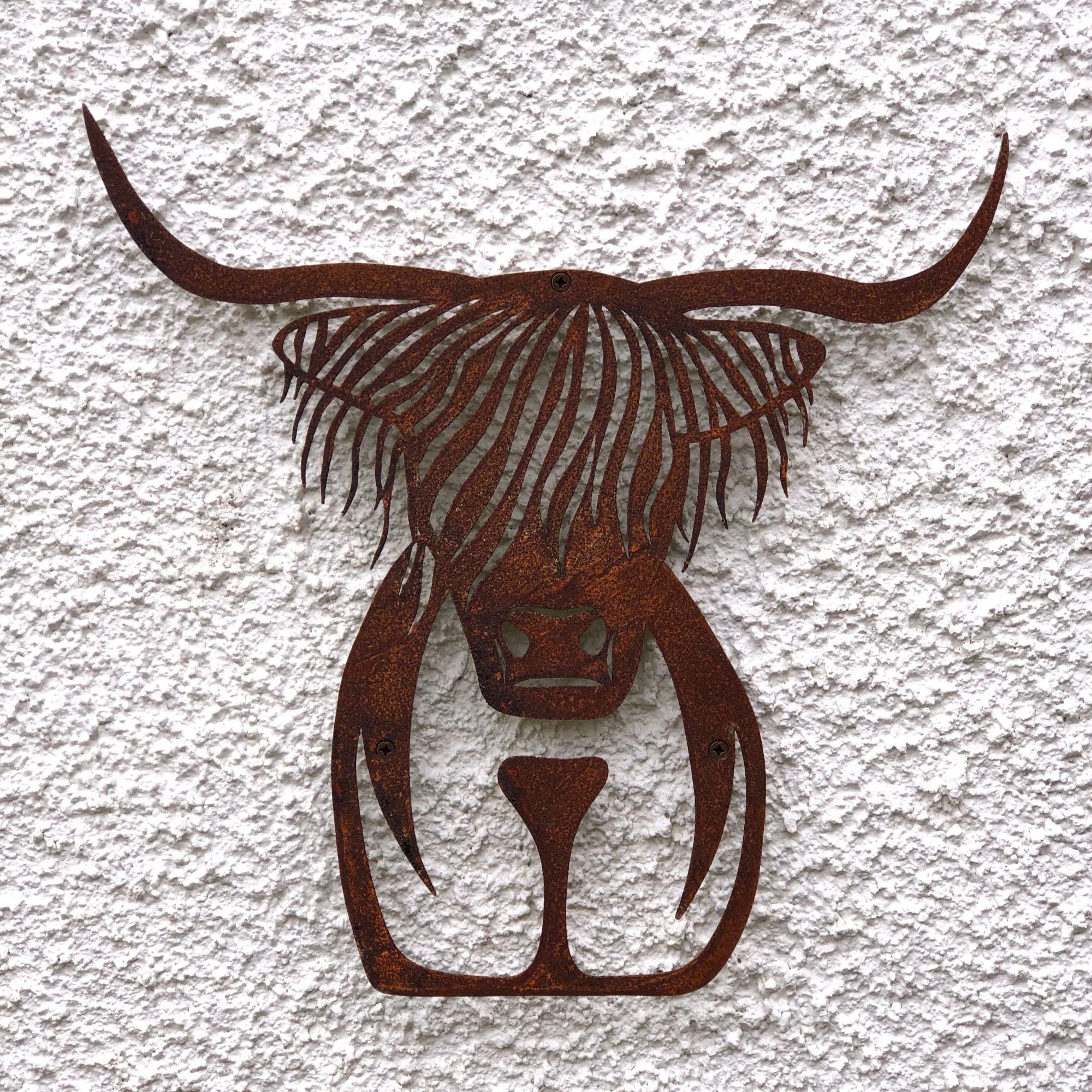 Highland Cow Wall Art in Steel Rust Finish - Etsy
