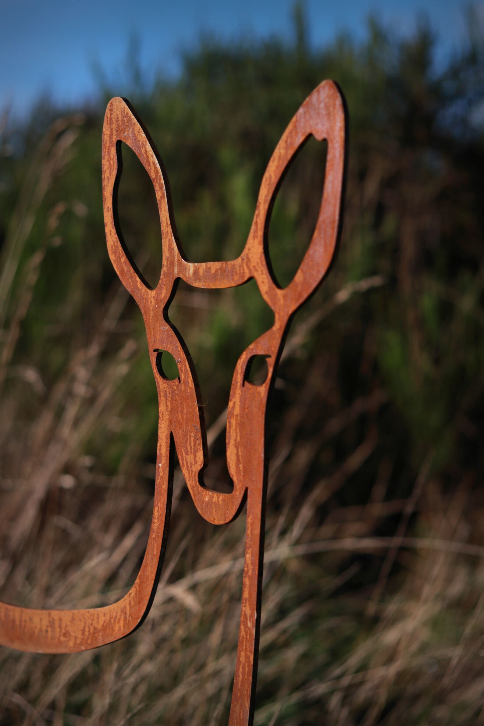 Deer and Fawn Sculpture - Roe Deer With Fawn Sculpture Rust Patina ...