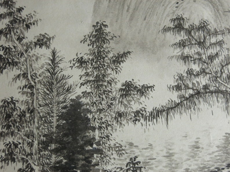 Shan Ju Tu, dwelling in the Mountains, Li Zhiqian, Scroll Mounted - Etsy