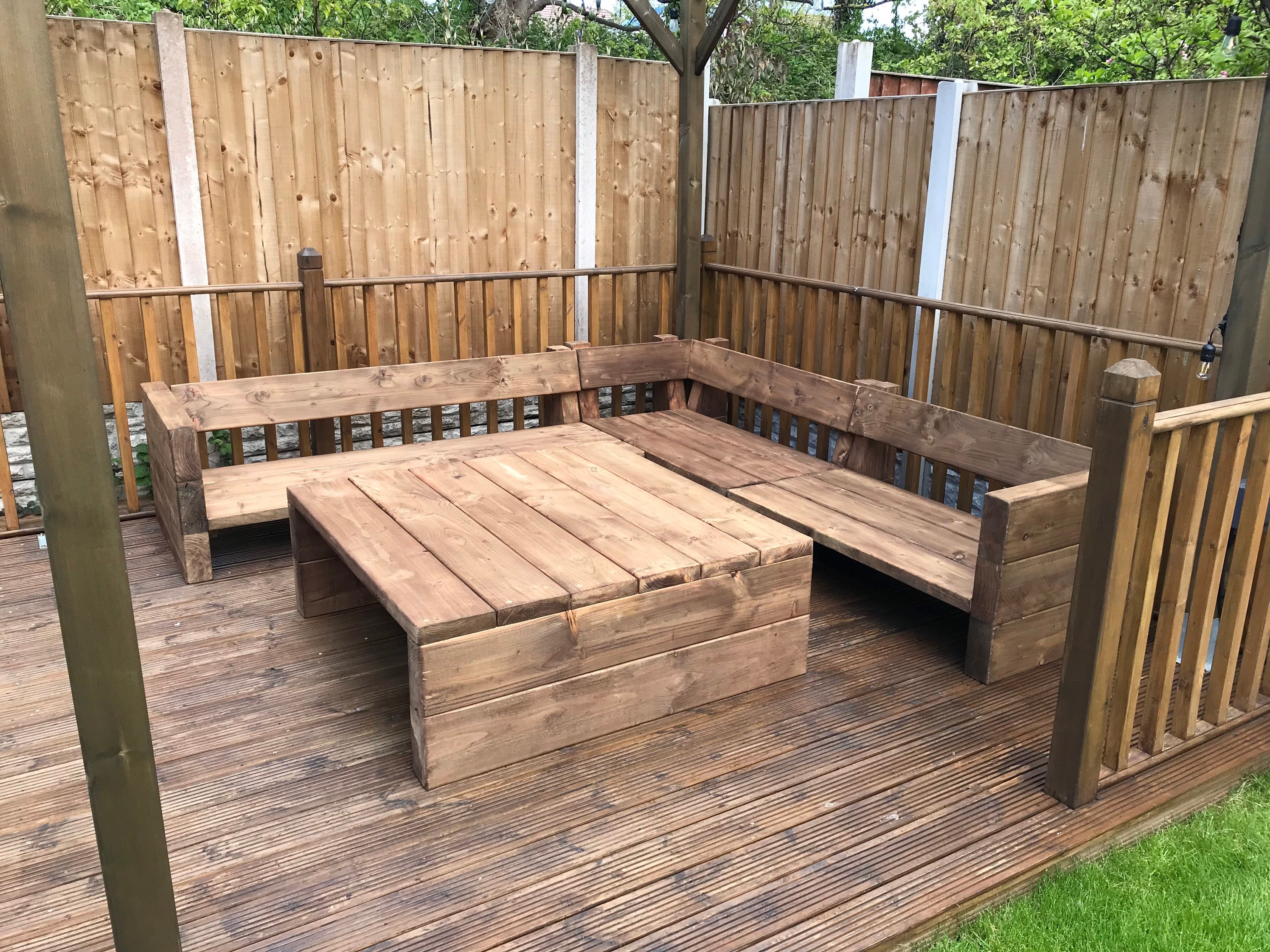 Garden Corner Sofa. Chunky Sleeper Style - Etsy UK