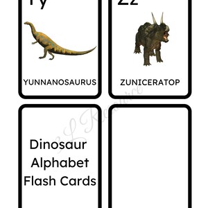 Dinosaur Alphabet Flash Cards Homeschool Printables Preschool ...