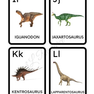 Dinosaur Alphabet Flash Cards Homeschool Printables Preschool ...