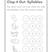 Clap It Out Syllables Worksheet Kindergarten Preschool - Etsy