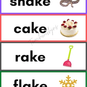 28 Rhyming Word Flash Cards for Toddler, Preschool, Kindergarten Kids ...