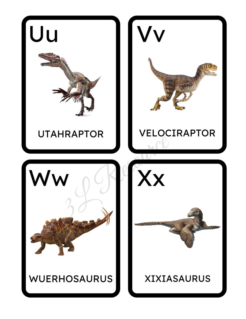 Dinosaur Alphabet Flash Cards Homeschool Printables Preschool ...