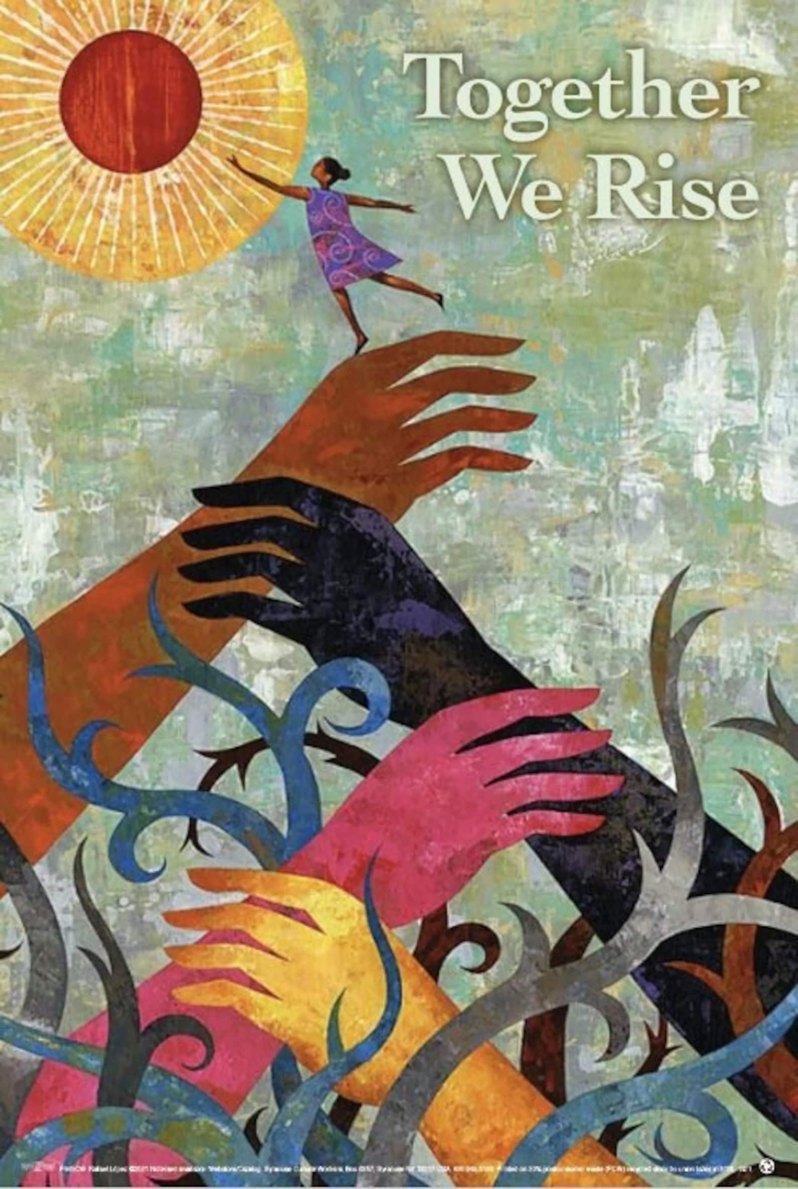 Poster-together We Rise//peace Activist Art//peace Through Inspiration ...