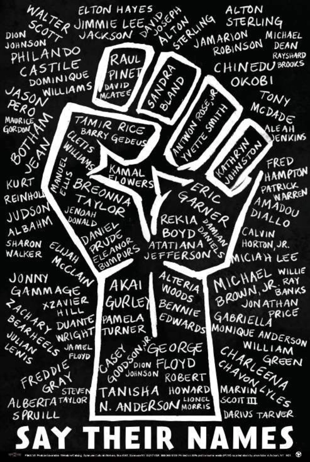Poster say Their Names Etsy