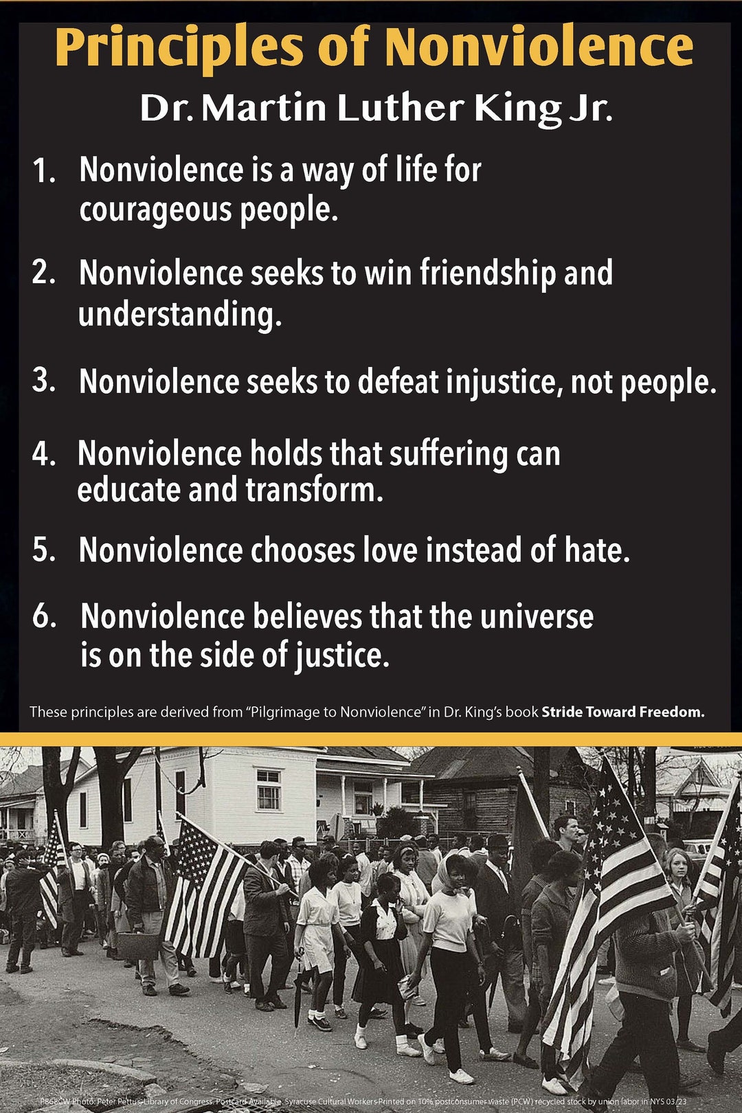 Poster -mlk's Principles of Nonviolence //civil Rights & Activism - Etsy
