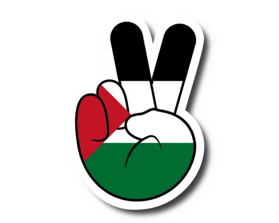 Peace Sign Palestine Flag Sticker | Etsy