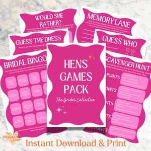 Hens Party Games Pack | Bachelorette Weekend Ice Breakers, Editable ...