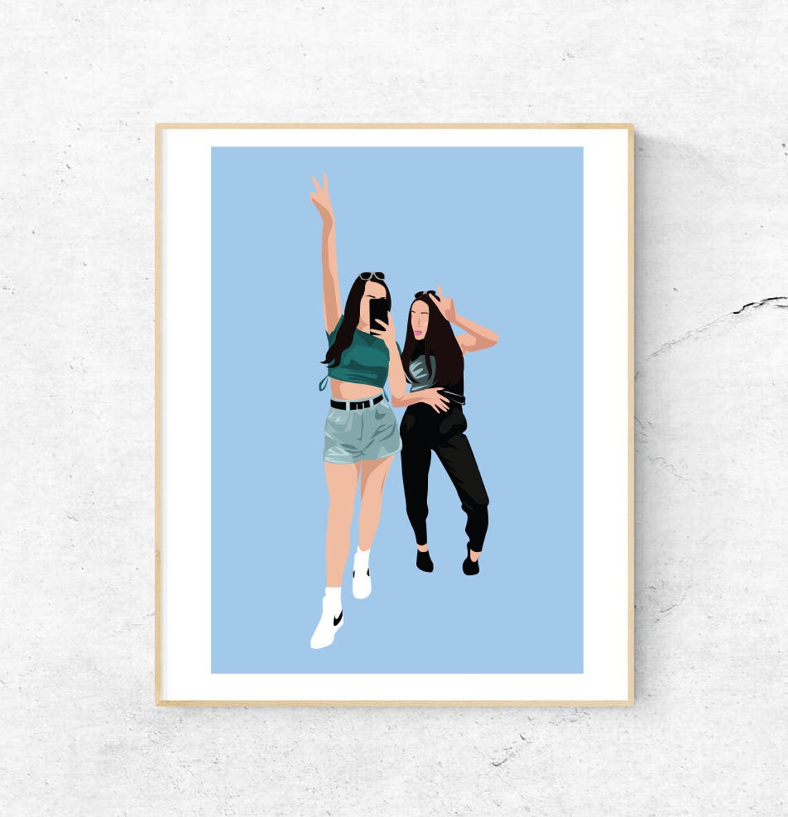 Custom Friend Print/best Friend Print/custom Best Friend | Etsy Australia